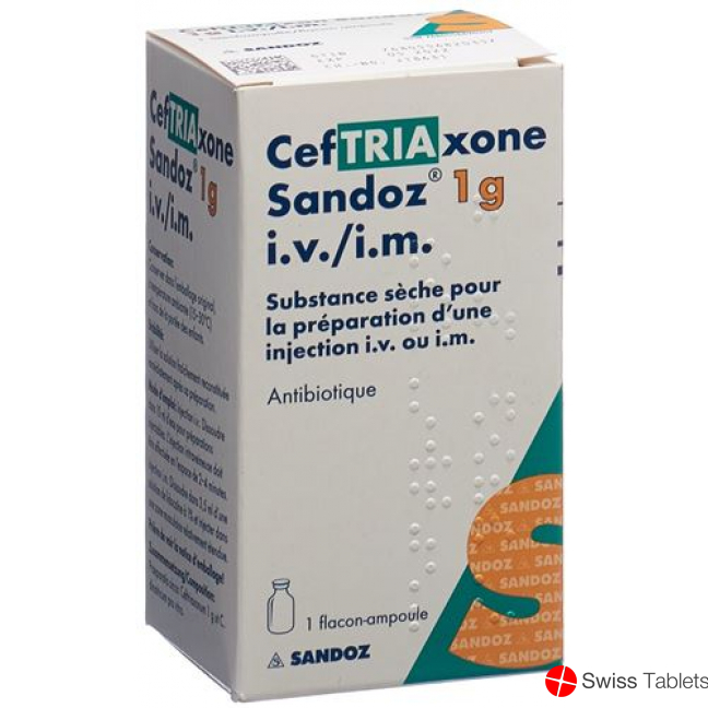 CEFTRIAXON SANDOZ TROSUB 1G