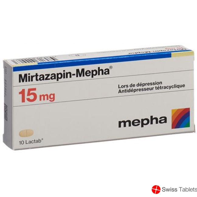 Buy online Mirtazapin Mepha Lactab 15mg 30 Stück at SWISS TABLETS