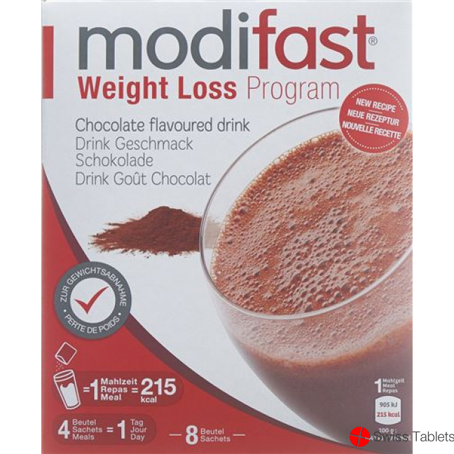 Buy online Modifast Program drink chocolate (new) 8x 55g at SWISS TABLETS