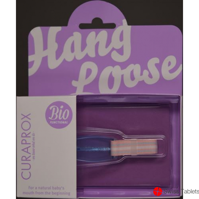 Curaprox baby pacifier holder blue at SWISS TABLETS