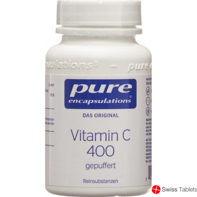 Buy online Pure Vitamin C 400 Buffered can 90 pieces at SWISS TABLETS
