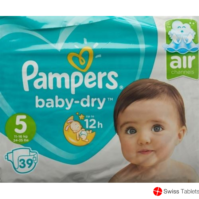Buy online Pampers Baby Dry Grösse 5 11-16kg Jun Sparpack 40 Stück at ...