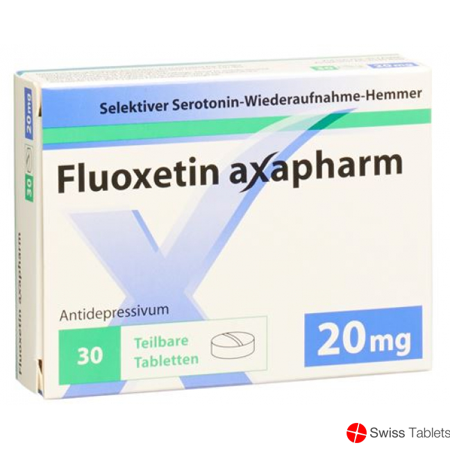 Buy online Fluoxetin Axapharm Filmtabletten 20mg 30 Stück at SWISS TABLETS