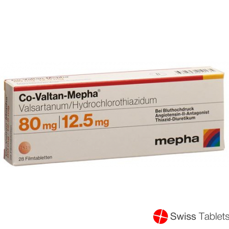 Buy online Co Valtan Mepha Filmtabletten 80/12.5mg 98 Stück at SWISS ...