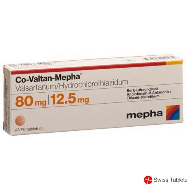 Buy online Co Valtan Mepha Filmtabletten 80/12.5mg 98 Stück at SWISS ...
