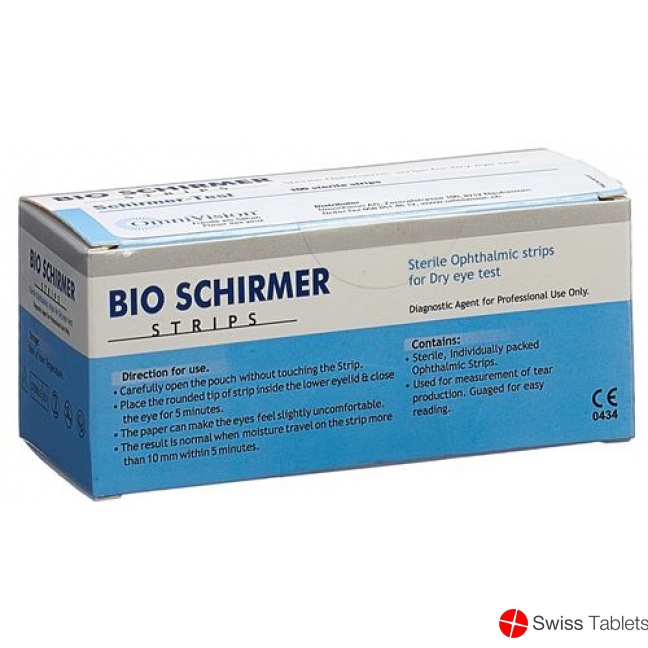 Schirmer Strips Sterile Ophtalmic Strips 300 Stk