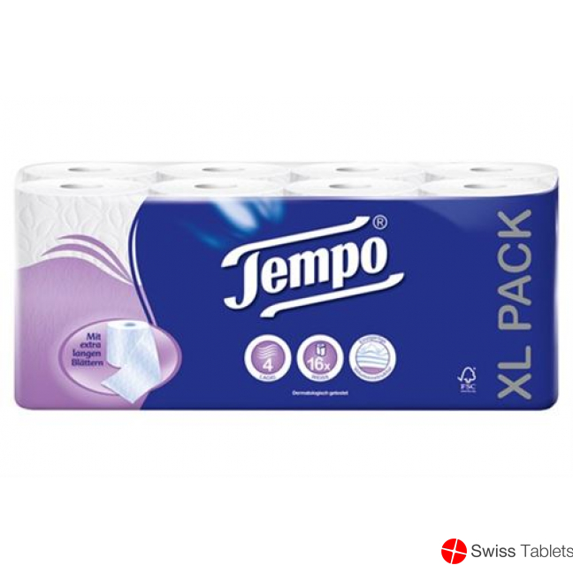 Tempo Toilettenpapier weiss 4lagig 120 Blatt 16 Stk