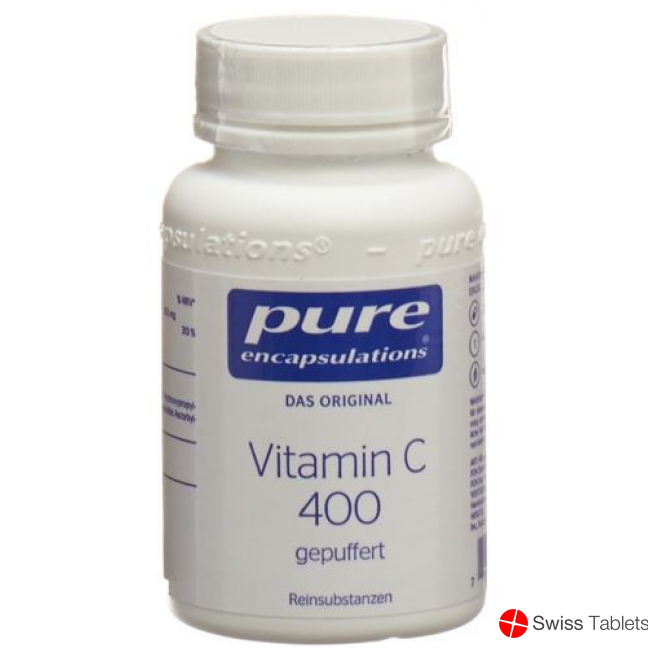 Buy online Pure Vitamin C 400 Buffered can 90 pieces at SWISS TABLETS