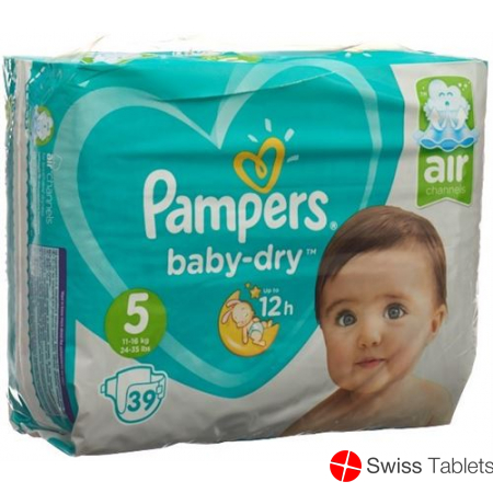 Buy online Pampers Baby Dry Grösse 5 11-16kg Jun Sparpack 40 Stück at ...