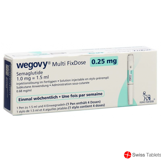 Wegovy Multi FixDose injection solution 0.25 mg pre-filled pen