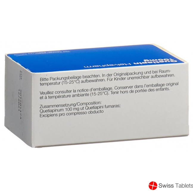 Buy online Quetiapin Helvepharm Filmtabletten 100mg 100 Stück at SWISS ...