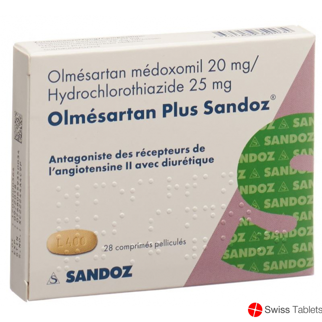 Olmesartan Plus Sandoz Filmtabletten 20/25mg 28 Stück