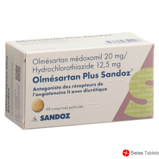 Olmesartan Plus Sandoz Filmtabletten 20/12.5mg 98 Stück