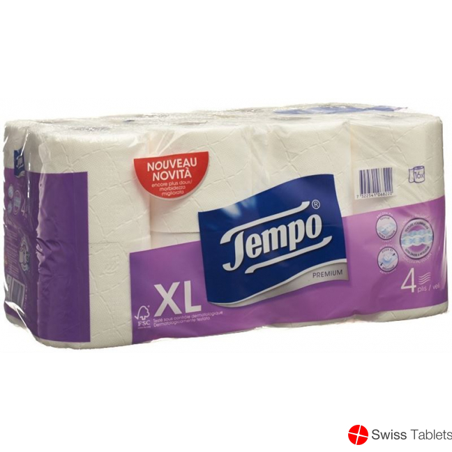 Tempo Toilettenpapier Premium weiss 4lagig 110 Blatt 16 Stk