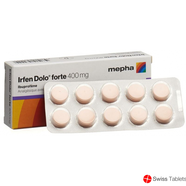 Buy online Irfen Dolo Forte Lactab 400mg 10 Stück at SWISS TABLETS