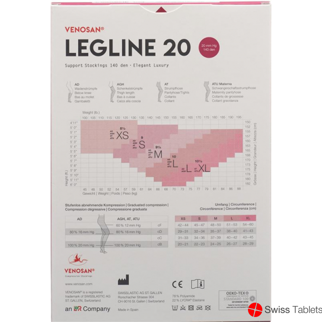 Venosan Legline 20 A-ghz M Sahara 1 Paar