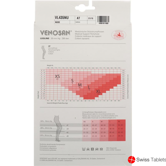 Venosan Legline 30 A-t XS Nude 1 pair at SWISS TABLETS