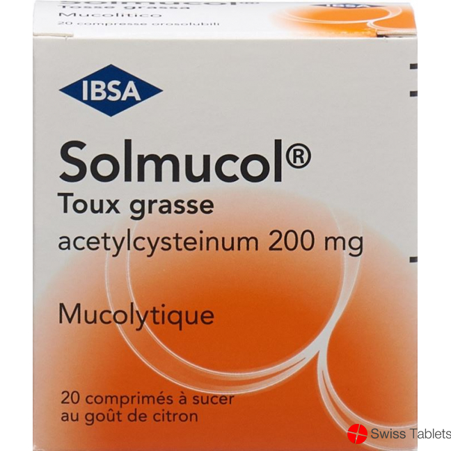 Buy online Solmucol 200mg 20 Lutschtabletten at SWISS TABLETS