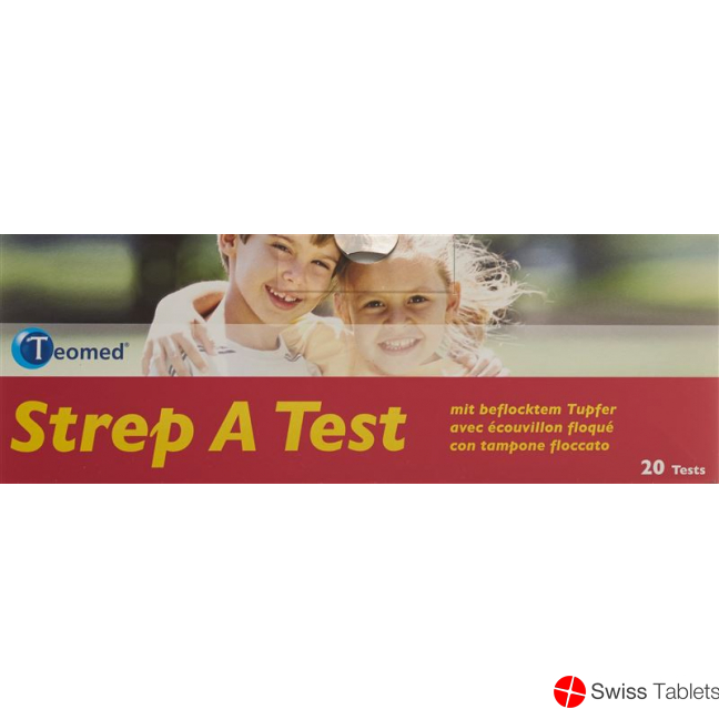 Strep A Test Teomed mit beflocktem Tupfer 20 Stk