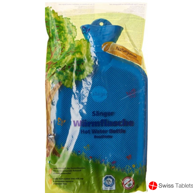 SÄNGER Wärmflasche 2l Lamelle 1seitig blau