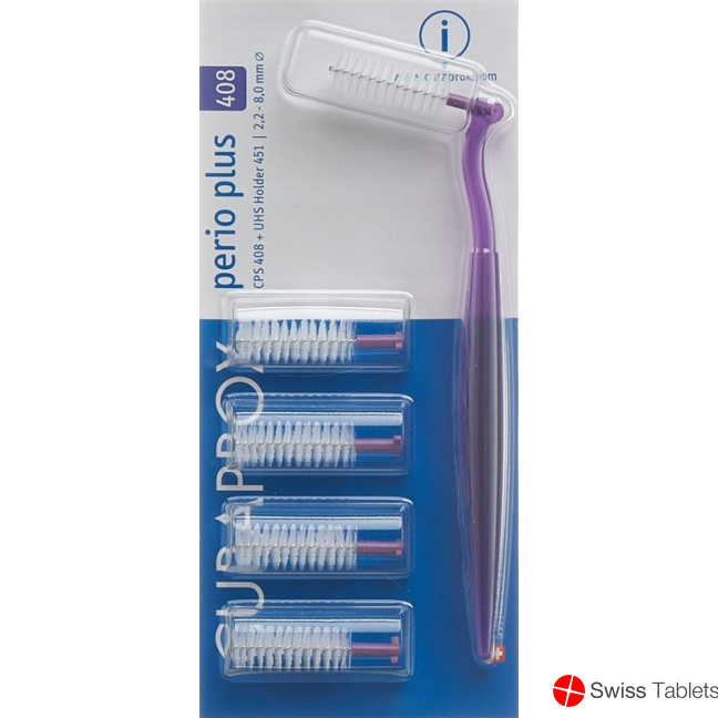 Curaprox CPS 408 perio plus 5 Interdentalbürsten +Halter