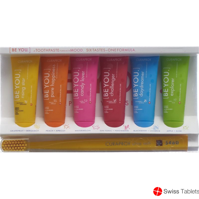 Curaprox Be You Six-taste-pack 10ml at SWISS TABLETS