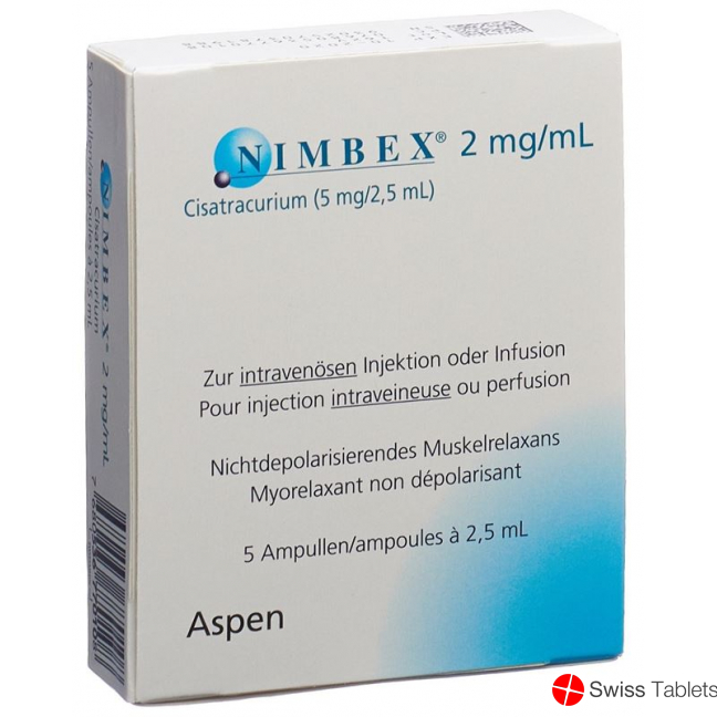 Buy online Nimbex Injektionslösung 5mg/2.5ml 5 Ampullen 2.5ml at SWISS TABLETS
