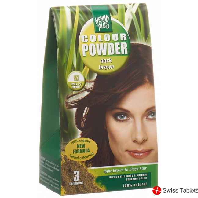 Buy online Henna Plus Color Powder 57 Braun 100g at SWISS TABLETS
