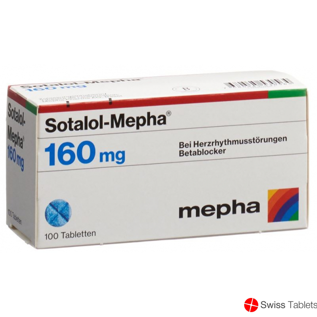Buy online Sotalol Mepha Tabletten 160mg 100 Stück at SWISS TABLETS