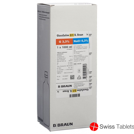 Buy online Glucosaline 2:1 Braun M Best Ecofl Pl 1L at SWISS TABLETS