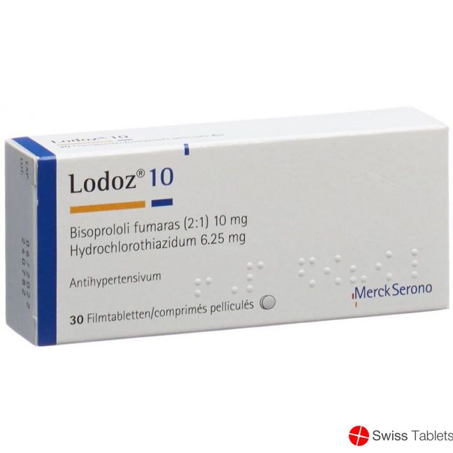 Buy online Lodoz 10 Filmtabletten 10/6.25mg 30 Stück at SWISS TABLETS