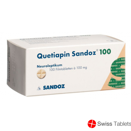 Buy online Quetiapin Sandoz Filmtabletten 100mg 100 Stück at SWISS TABLETS
