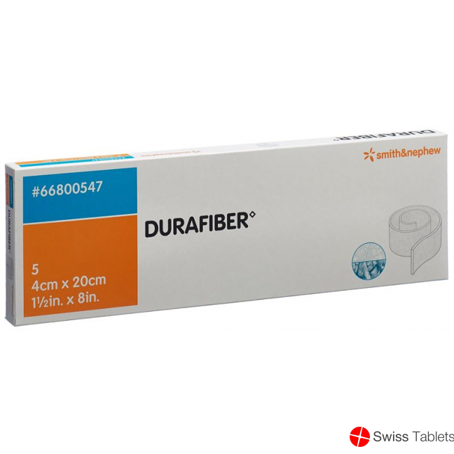 Durafiber Wundauflage 4x20cm Steril 5 Stück