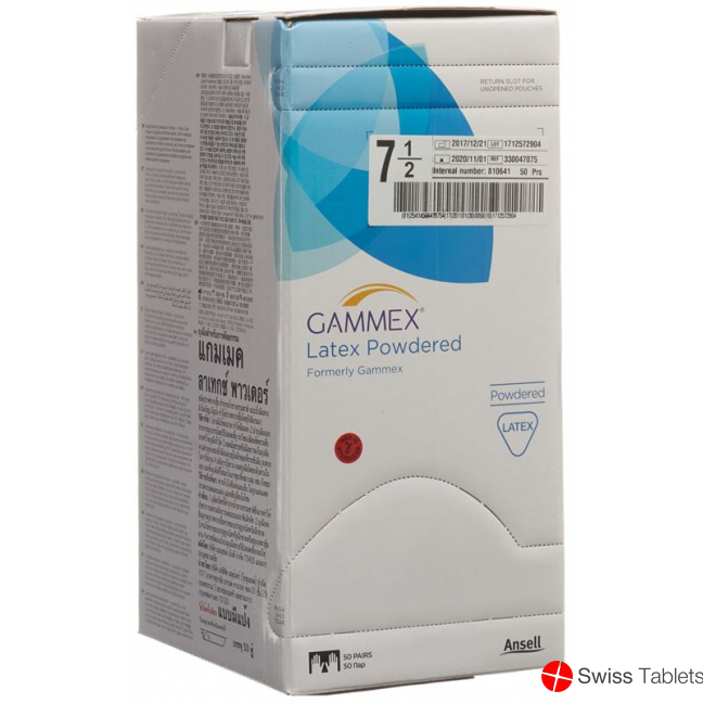 Gammex OP-Handschuhe 7½ Latex Powdered 50 Paar