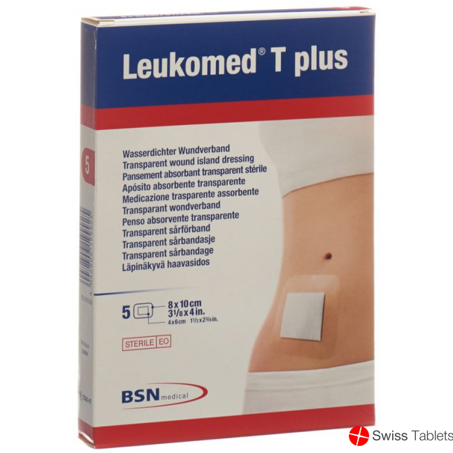 Leukomed T plus transparenter Wundverband 8x10cm mit Wundauflage
