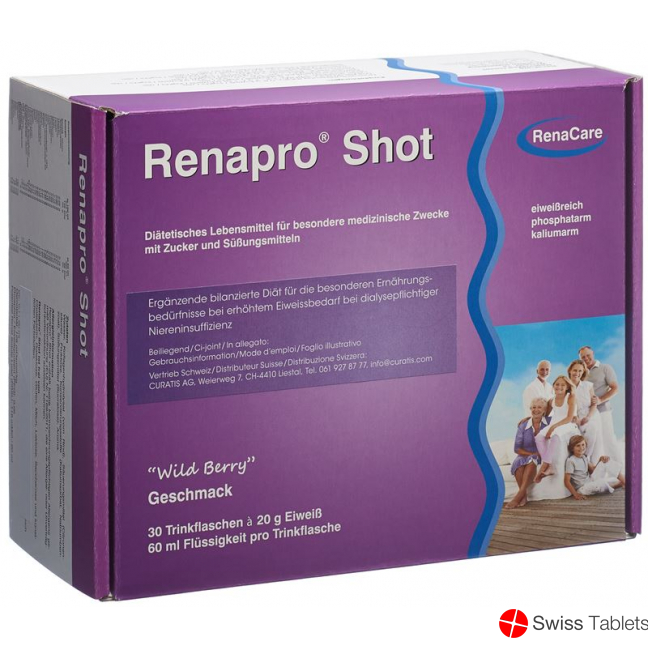 Renapro shot 30 drinking bottles 60 ml at SWISS TABLETS
