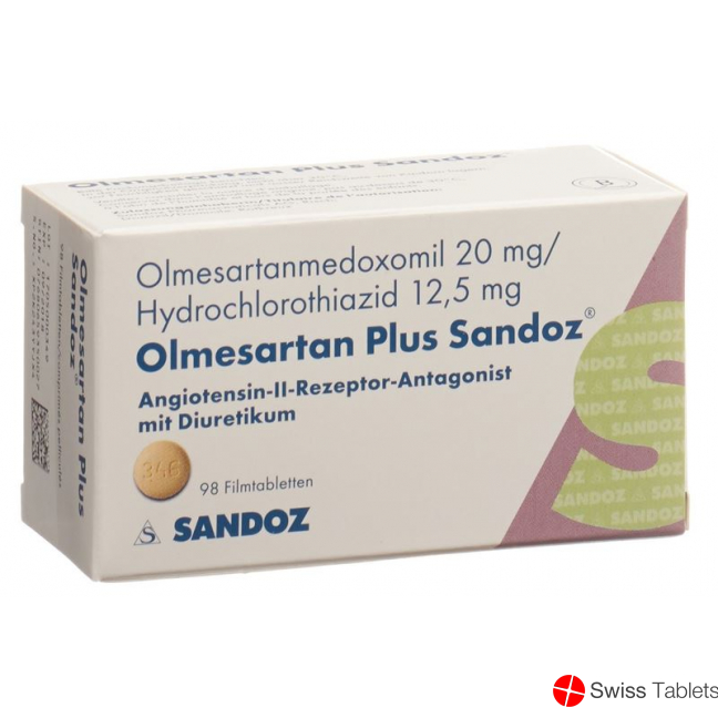 Olmesartan Plus Sandoz Filmtabletten 20/12.5mg 98 Stück
