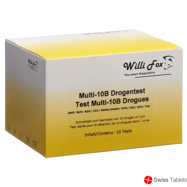 Willi Fox Drogentest Multi 10B Drogen Urin 10 Stk
