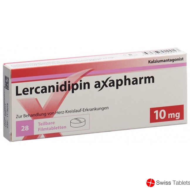 Buy online Lercanidipin Axapharm Filmtabletten 10mg 28 Stück at SWISS ...