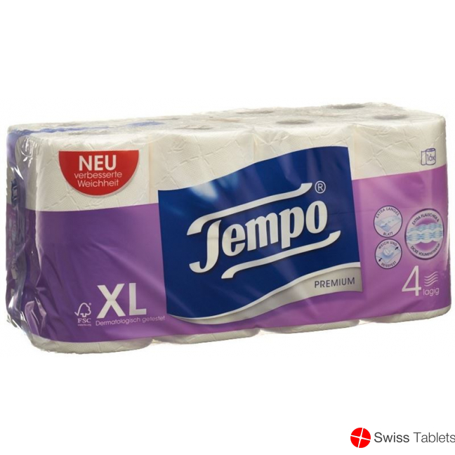 Tempo Toilettenpapier Premium weiss 4lagig 110 Blatt 16 Stk