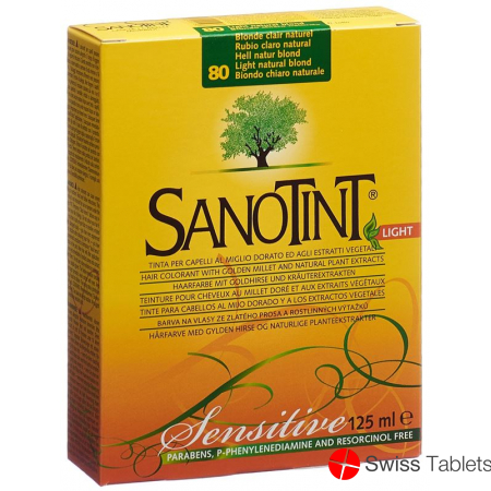 Buy online Sanotint Sensitive Light Hair Color 80 light natural blonde ...