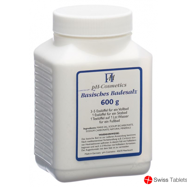 Buy online Ph-cosmetics Basisches Badesalz Dose 600g at SWISS TABLETS