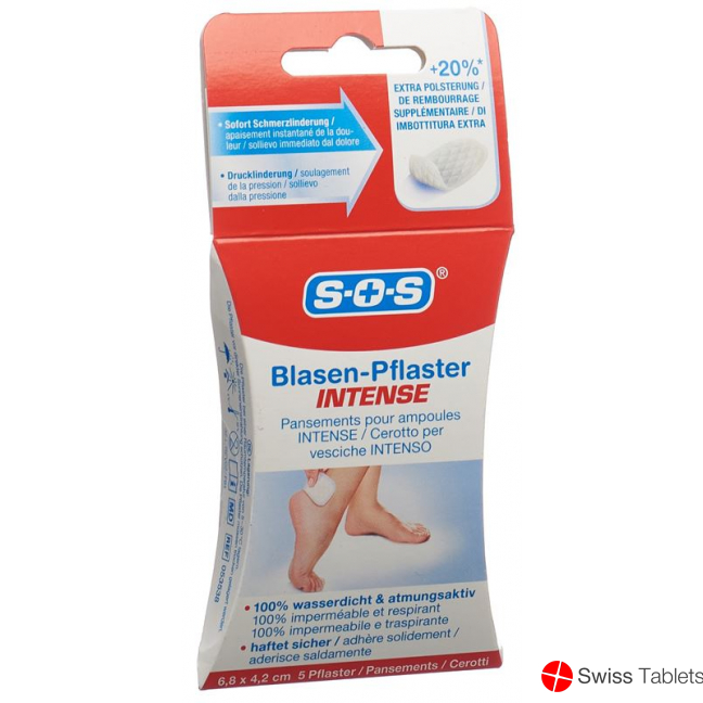 Buy online SOS Bubbles Plaster Intense 5 pieces at SWISS TABLETS
