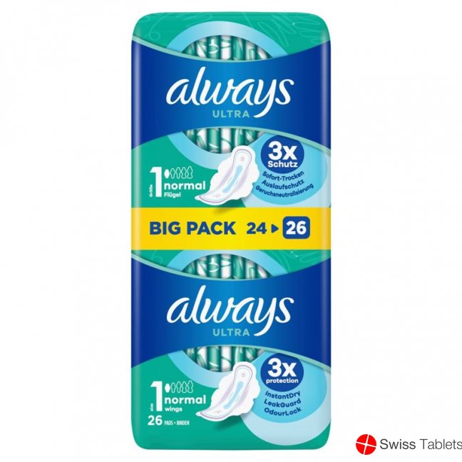 Buy online Always Ultra Binde Normal with wings Bigpack 26 pieces at ...