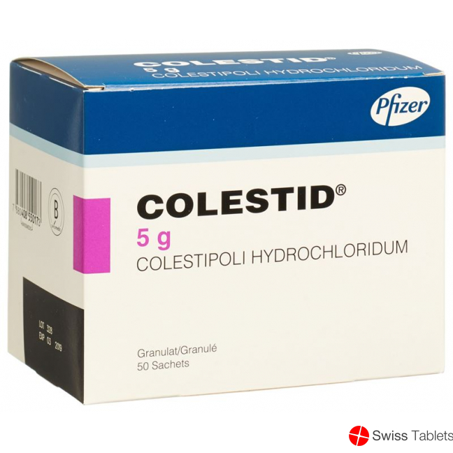 Buy online Colestid Granulat 50 Beutel 5g at SWISS TABLETS