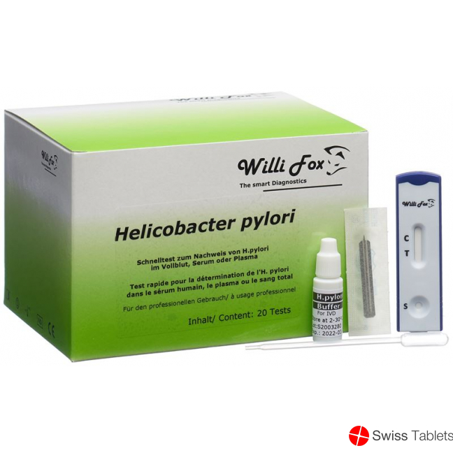 Willi Fox Helicobacter Pylori Blut Test 20 Stk