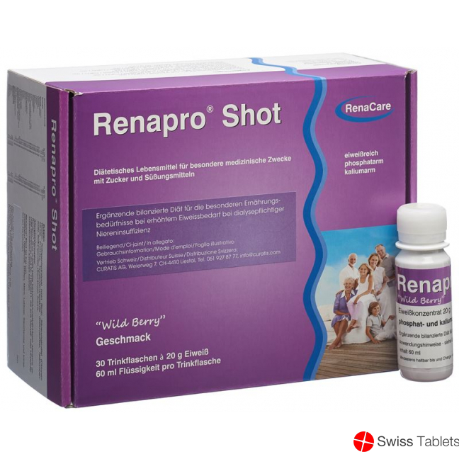 Renapro shot 30 drinking bottles 60 ml at SWISS TABLETS