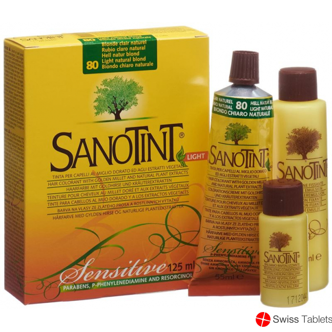 Buy online Sanotint Sensitive Light Hair Color 80 light natural blonde ...