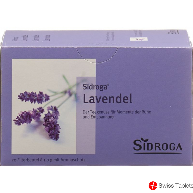 Buy online Sidroga Lavender tea bag 20 pieces at SWISS TABLETS