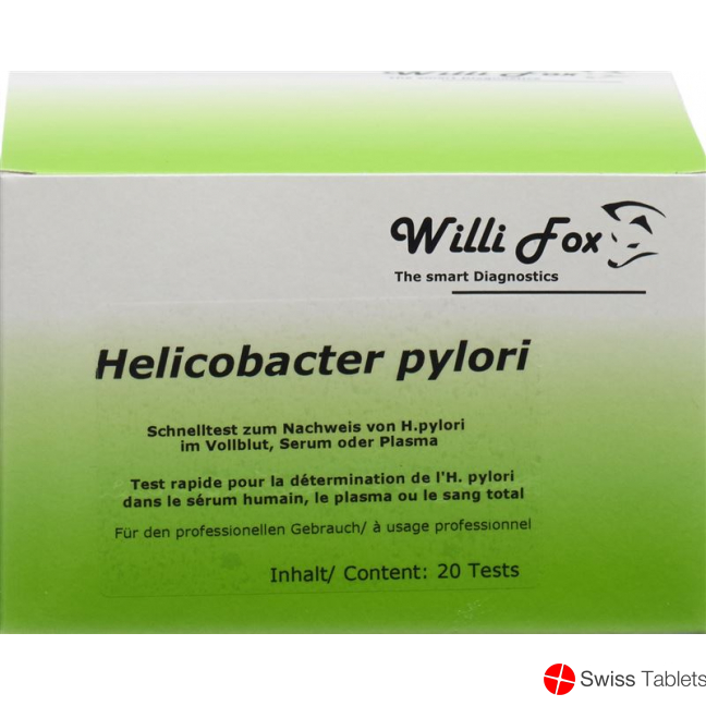 Willi Fox Helicobacter Pylori Blut Test 20 Stk